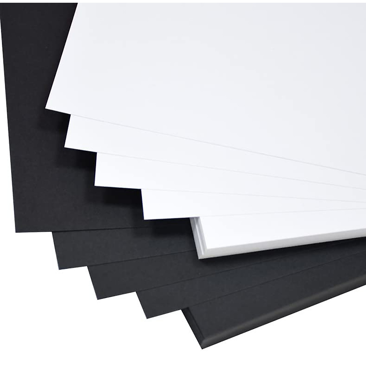 White Black Mixed Cardstock Paper, 30 Sheets Card Stock Thick Paper 92 lb/250 gsm Colored Paper. 8.5 x 11 inch, Heavy Weight Cover Stock Craft for Arts Crafts DIY, Invitations, Card Making, Printing