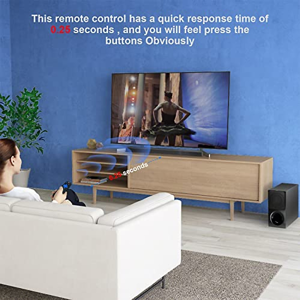 (Pack of 2) Universal TV Remote for Roku TV, Replacement for TCL Roku/Hisense Roku/Sharp Roku TV, Remote with Netflix/Prime Video/VUDU/hulu Buttons