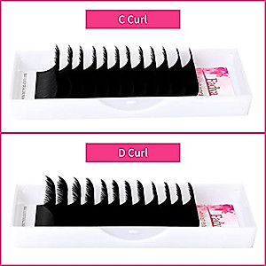 Eyelash Extensions C Curl Individual Lashes Not Easy Fans 0.07mm 20-25mm Mixed Tray Faux Mink Eyelash Extension Supplies Classic Lash Extensions Professional Salon Use by FADVAN (0.07mm-C, 20-25mm)