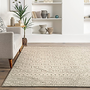 nuLOOM Transitional Floral Jeanette Area Rug, 8x10, Grey