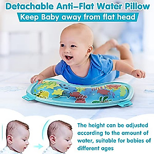 UNIH Baby Gym Play Mat, Kick and Play Piano Gym with Water Mat, Tummy Time Mat, Musical Light Activity Center for Infants Toddlers, Birthday Gift Play Mat for Newborn