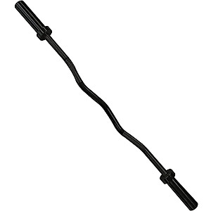 CAP Barbell 2' Olympic Solid Curl Bar, 47-Inch, No Collars, Black (New Version) (OBIS-47B-3)