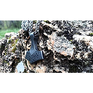 KE-0920-HK Beautiful Hand Forged Damascus Mjolnir Pendant Decoration accessories and EDC