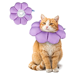 ANWA Cat Cone Collar Soft, Waterproof Cat Recovery Collar, Adjustable Soft Cone for Cats After Surgery