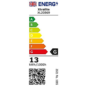 2 Pack Xtralite 13w Daylight Replacement Bulb, 4 Pin 2G7 Base (6400k)