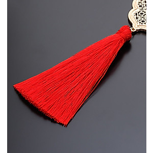 ALEXY 2Pcs Long Chain Pendant Necklace Set, Filigree Quatrefoil and Celtic Knot Pendant Tassel Y Necklaces for Women (B Gold + Gold)