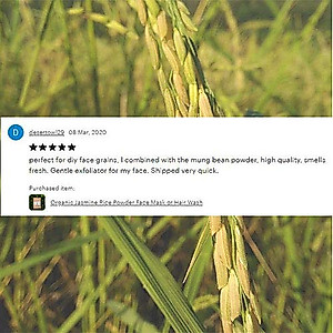 Organic Jasmine Rice Powder - Face Mask, Dry Shampoo Powder, Rice Water Rinse & Body Scrub