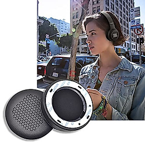 Aiivioll Replaceable Earmuffs Compatible with Duet BT,Duet Bluetooth Wireless Ear Pads Headphones Ear Pads Protein PU Leather Earpads Repair Parts（Black）