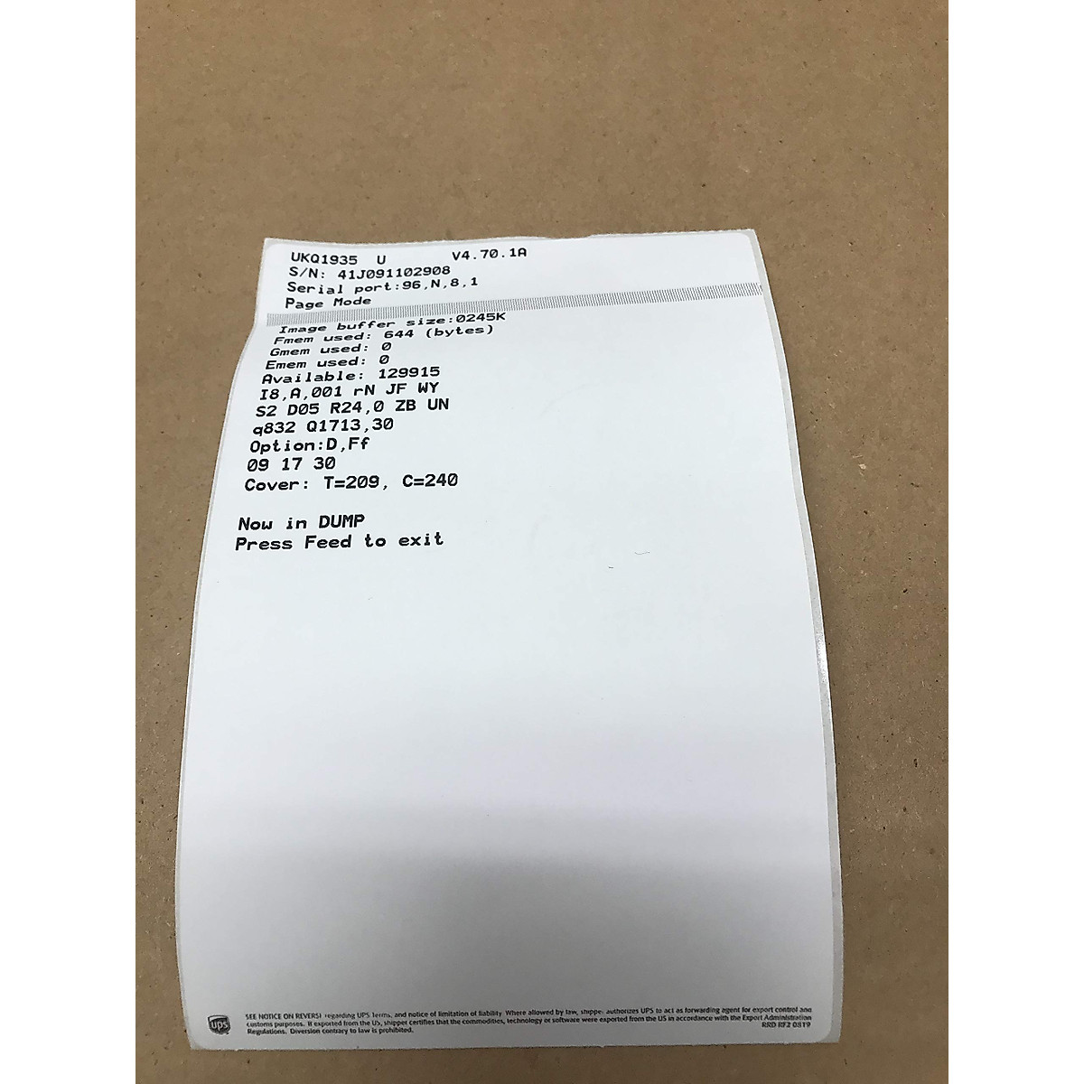 #S6B Zebra TLP 2844 Printer 2844-10301-0001 W/New Adapter, USB, Power Cables &Print