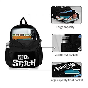 Cartoon Anime Backpack 17 Inch Daypack Leisure Bag Travel Bookbag Casual School Bag For Women Men Boys Girls