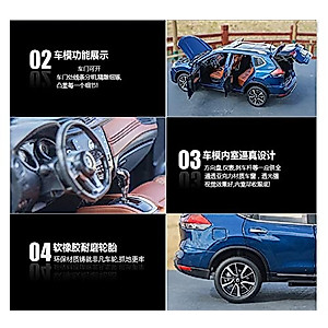 Models Vehicle Replica Car 1 18 Fit for Nissan X-Trail SUV Simulation Model Car Metal Diecast Minicar Scale Model Collectibles Souvenir Collectible Gift 2023 2024 (Color : Red)
