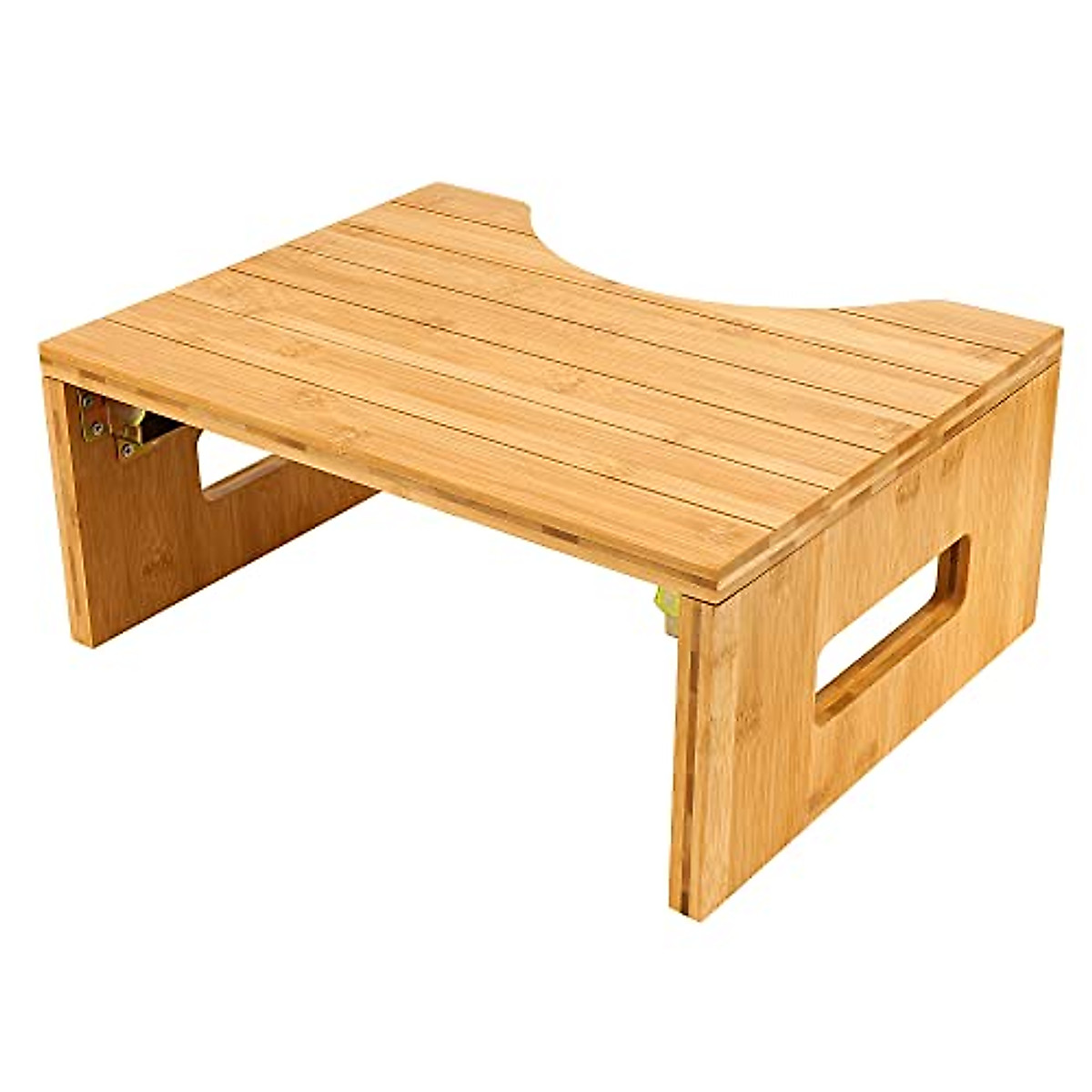 VaeFae Bamboo Toilet Stool, Foldable Potty Stool for Bathroom, Wooden Poop Stool for Adults, Portable and Non-Slip