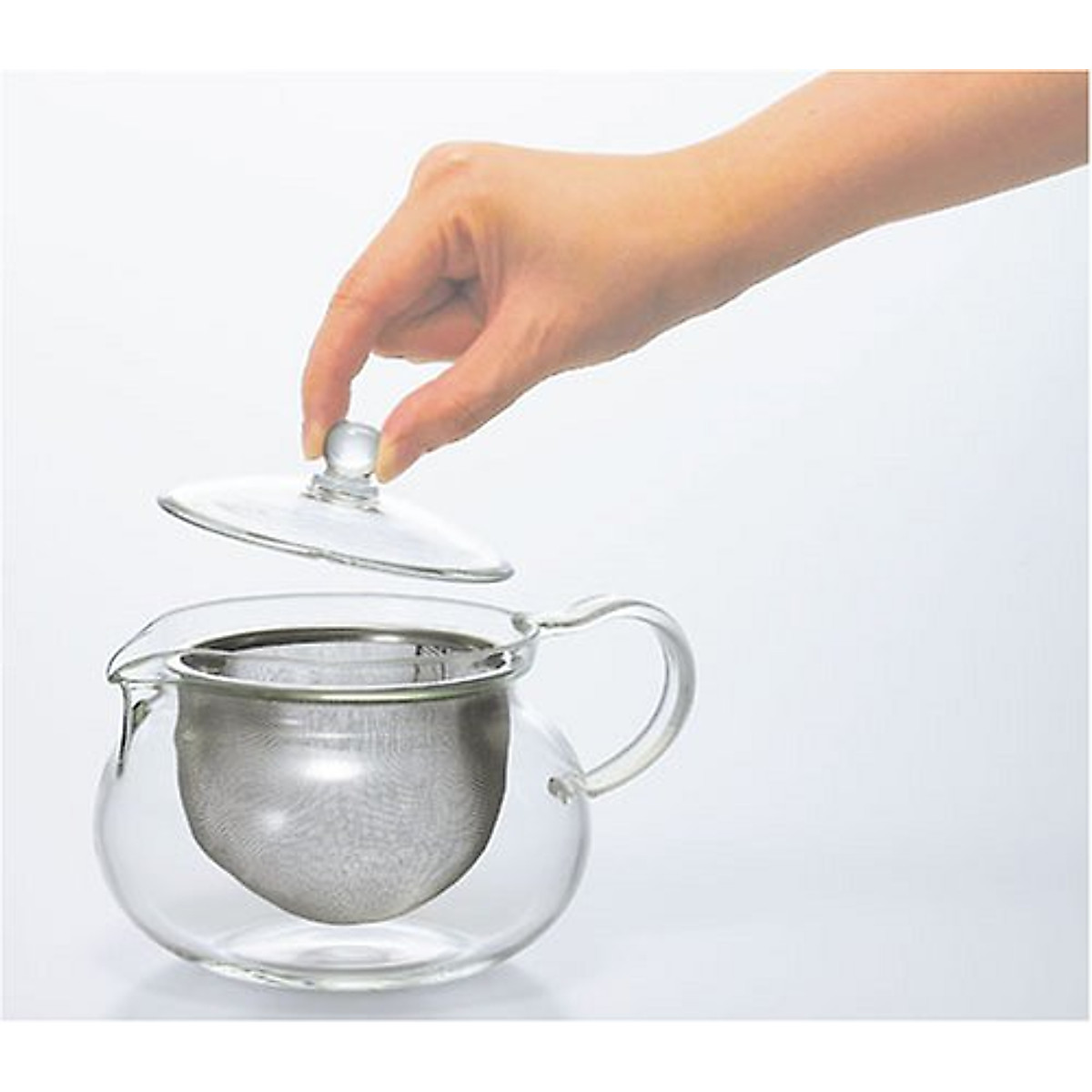 Hario 'ChaCha Kyusu Maru' Teapot Heatproof Glass Teapot 700 mL, Glass