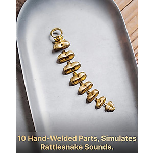 COPPERTIST.WU Rattlesnake Tail Earrings Huggie Hoop Dangle Rattle Earrings Brass Shakeable Jewelry Gift for Women Men