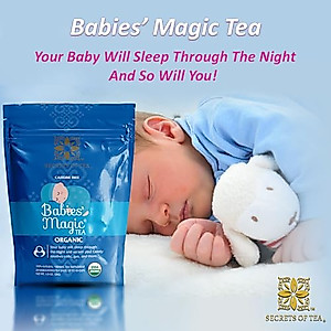 Secrets of Tea Baby Colic Babies' Magic Tea – Organic, Natural, Safe – Calming & Soothing Relief for Baby Acid Reflux, Gas, Colic – Your Baby Will Sleep Thru The Night Guaranteed–100 Count(5 Pack)
