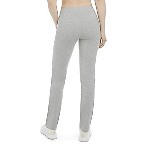 Juicy Couture Women's Essential High Waisted Cotton Yoga Pant, Light Grey Heather, X-Large