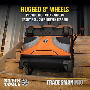 Klein Tools 55473RTB Rolling Tool Bag, Tradesman Pro Tool Master, 250lbs Load Rated