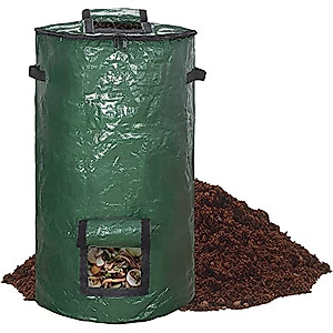 Compost Bin Reusable Yard Waste Bags Outdoor Compost Bin Bags for Garden Yard 34 Gallon
