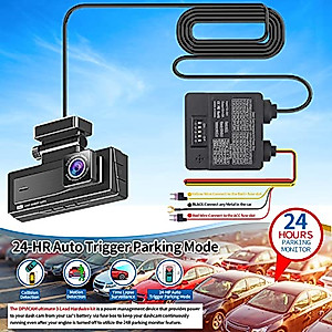 OPVICAM 11.5ft Micro USB 12V 24V to 5V Dash Cam Hardwire Kit, Low Voltage Protection for Opvicam Dash Cam V6S