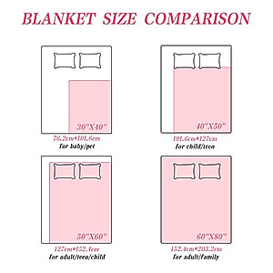 udten Fox Gifts for Women, Fox Blanket with Flower Decor, Fox Gifts for Fox Lovers Fox Blankets for Girls, Fox Throw Blanket for Kids Women Birthday Mother's Day Children's Day Gifts,60"x50", Black