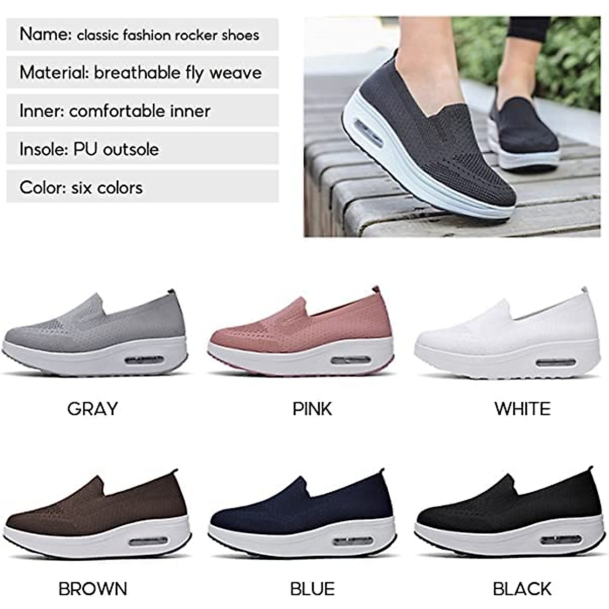Huien Women's Orthopedic Sneakers, Mesh Up Stretch Platform Sneakers Comfortable Casual Fashion Sneaker Breathable Walking Shoes (Pink,9)