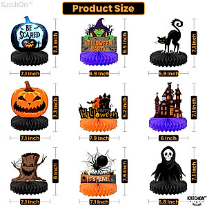 KatchOn, Halloween Centerpieces for Tables - Pack of 9 | Halloween Table Centerpieces for Halloween Party Decorations | Halloween Birthday Party Decorations | Halloween Table Decorations