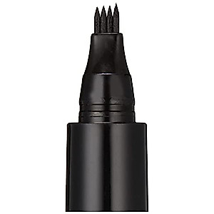 Gordon Andres Water Proof Beard Pencil for Men, Long Lasting Coverage & Natural Finish - Beard, Moustache & Eyebrows - Micro-Fork Tip for Seamless Application - Includes Brush for Blending (Black)