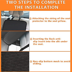 YaKuss Car Backseat Organizer,Kick Mats Back Seat Protector with Touch Screen Tablet Holder,9 Storage Pockets, Waterproof Car Back Seat Organizer for Kids, Car Travel Accessories (1.0 Black, 1PC)