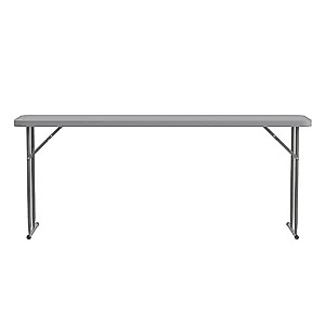 Flash Furniture Kathryn 6-Foot Gray Plastic Folding Training Table, Grey