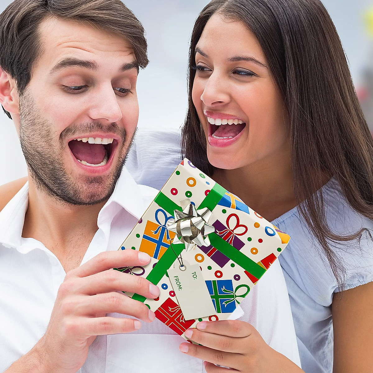 12 Pieces Gift Card Box Happy Birthday Present Card Holder Birthday Card Gift Box with 12 Pieces Wrapping Bows Mini Favor Boxes for Holiday Birthday Party