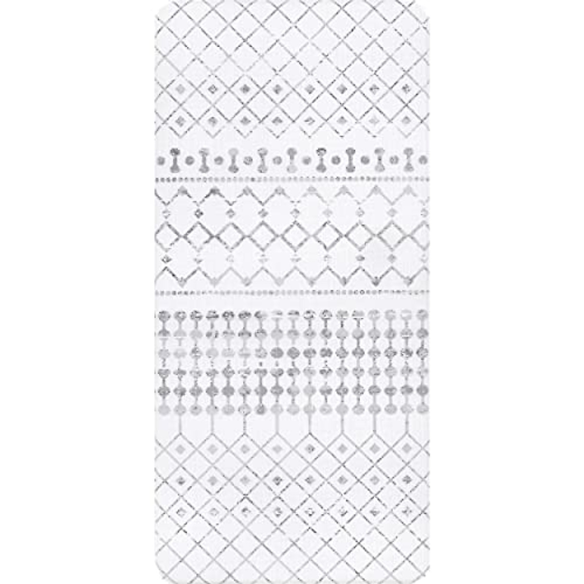nuLOOM Moroccan Anti Fatigue Kitchen or Laundry Room Comfort Mat, 18" x 30", Light Grey