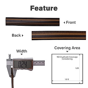 FAMMOM Wicker Repair Material， Flat Synthetic Rattan Weaving Material Plastic Rattan for Knit and Repair Chair Table,Storage Basket,Ect (Coffee Gradient A)