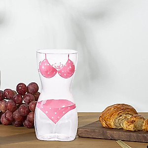 Cocktail Shot Glass, Transparent Funny Wine Glass, Body Shape Beverage Cups,Sexy Body Wine Glasses Drinking Glasses, Glassware Bar Decoration Cup, for Bars Birthday Party Decor(Pink 60ml)