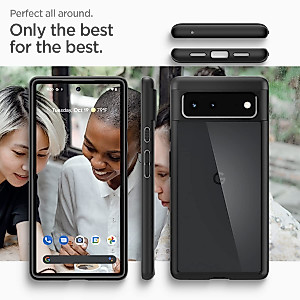 Spigen Ultra Hybrid Designed for Google Pixel 6 Case (2021) - Matte Black