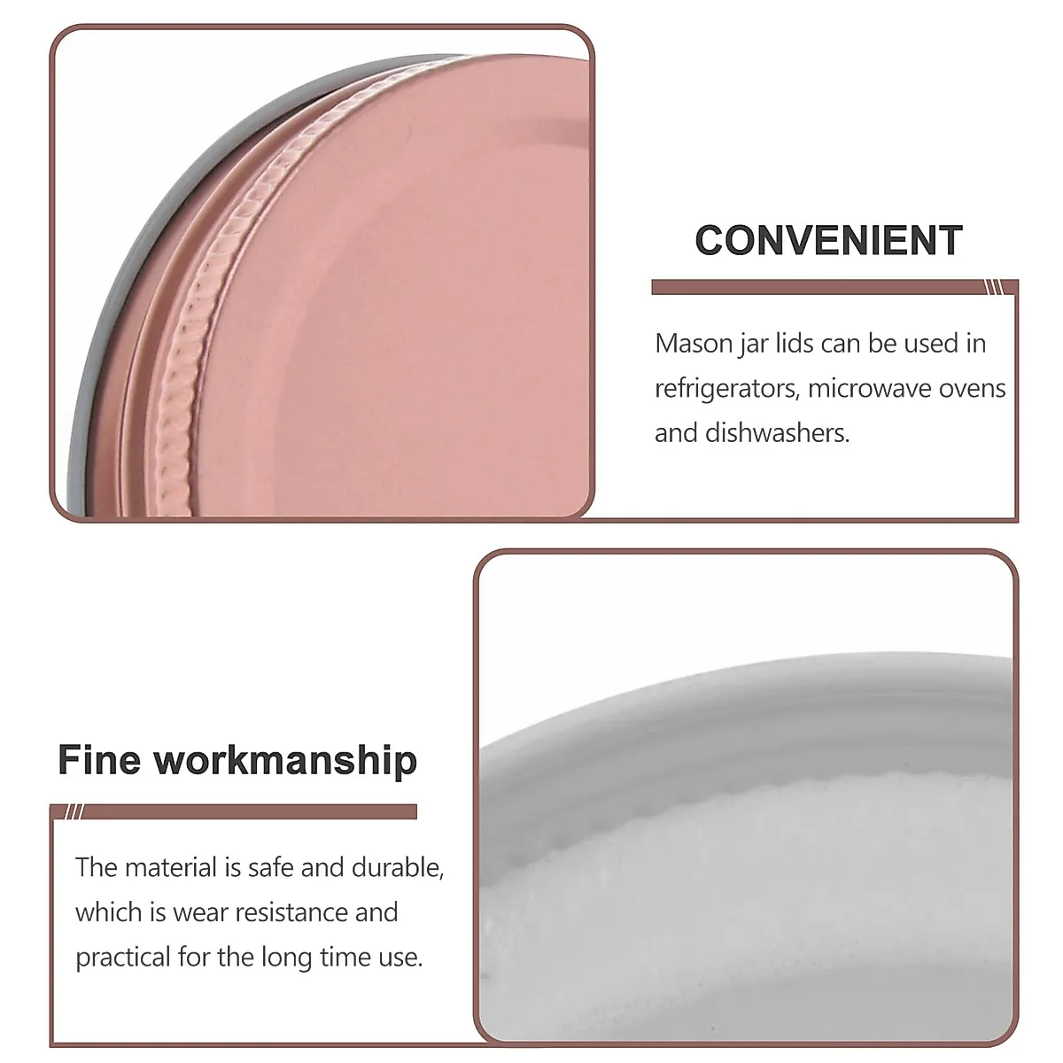 BESTonZON 12pcs Sturdy Mason Jar Covers Multipurpose Reusable Canning Lids for Leakproof Sealing Convenient Jar Covers for Home Canning and Preservation