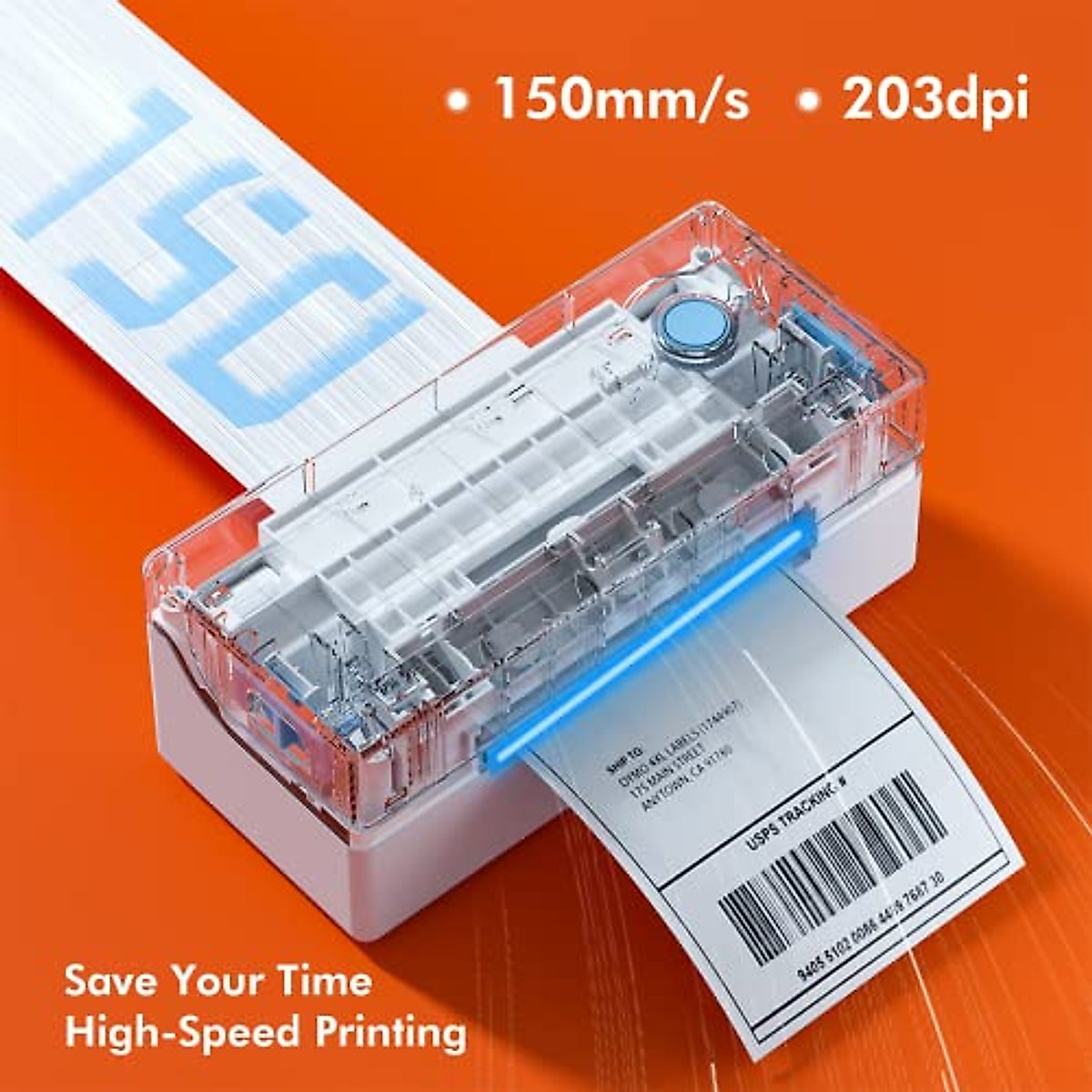 K COMER Shipping Label Printers High Speed 4x6 Commercial Direct Thermal Printer Labels Maker Machine for Shipment Package, Compatible with Amazon Ebay Shopify Etsy UPS on Windows/Mac/Linux