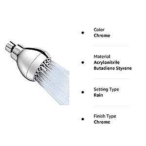 High Pressure Shower Head 3 Inches Anti-clog Anti-leak Fixed Showerhead Chrome with Adjustable Swivel Brass Ball Joint for Relaxing and Comfortable Shower Experience Aisoso