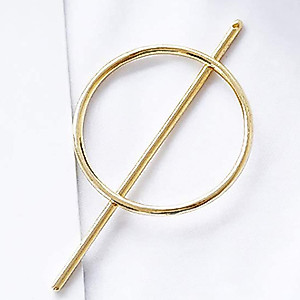 Dreamyn Round Hair Clips Hollow Circle Hair Barrettes Fashion Geometric Hairpins Minimalist Hair Accessories Hair Jewelry for Women (Gold)