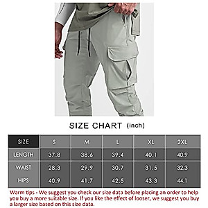 Surenow Mens Running Jogger Pants Workout Athletic Sweatpants Lightweight Thin Quick Dry Tapered Hiking Pants Sports Pants