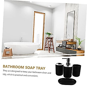 RORPOIR 1set Bathroom Set Soap Makeup Accessories Tumbler Rinsing Cup Bath Accessories Bathing Accessories Cotton Swabs for Makeup Make up Kit Toilet Tray Dressing Table Plastic Simple