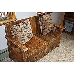 Barn Wood Bench with Back