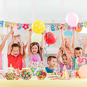 4 PCS Plastic Candy Jars Cookie Jars, Hexagon with Airtight Lids Clear Candy Jar Wide Round Mouth Snacks Candy Containers Reusable Coffee Candy Display for Gifts and Storage