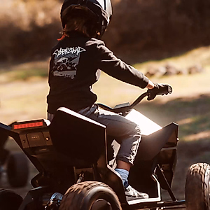 Tesla Brand Cyberquad for Kids, Four Wheel All Electric ATV, Ages 8+, 1 Year Limited Warranty, Top Speed 10 MPH, Range Up to 15 Miles, 36V Lithium Ion Battery and Charger Included, Black