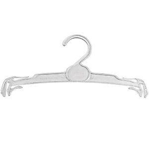 10" Clear Plastic Lingerie/Bra/Panties Hanger - Pack of 50