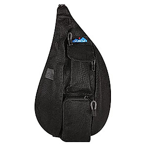 KAVU Mini Beach Rope Bag Mesh Crossbody Sling Backpack - Black