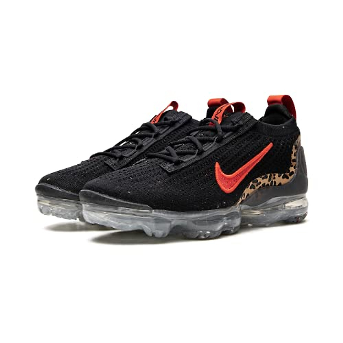 Nike womens Air Vapormax 2021 FK shoe, Black/Crimson/Brown, 6