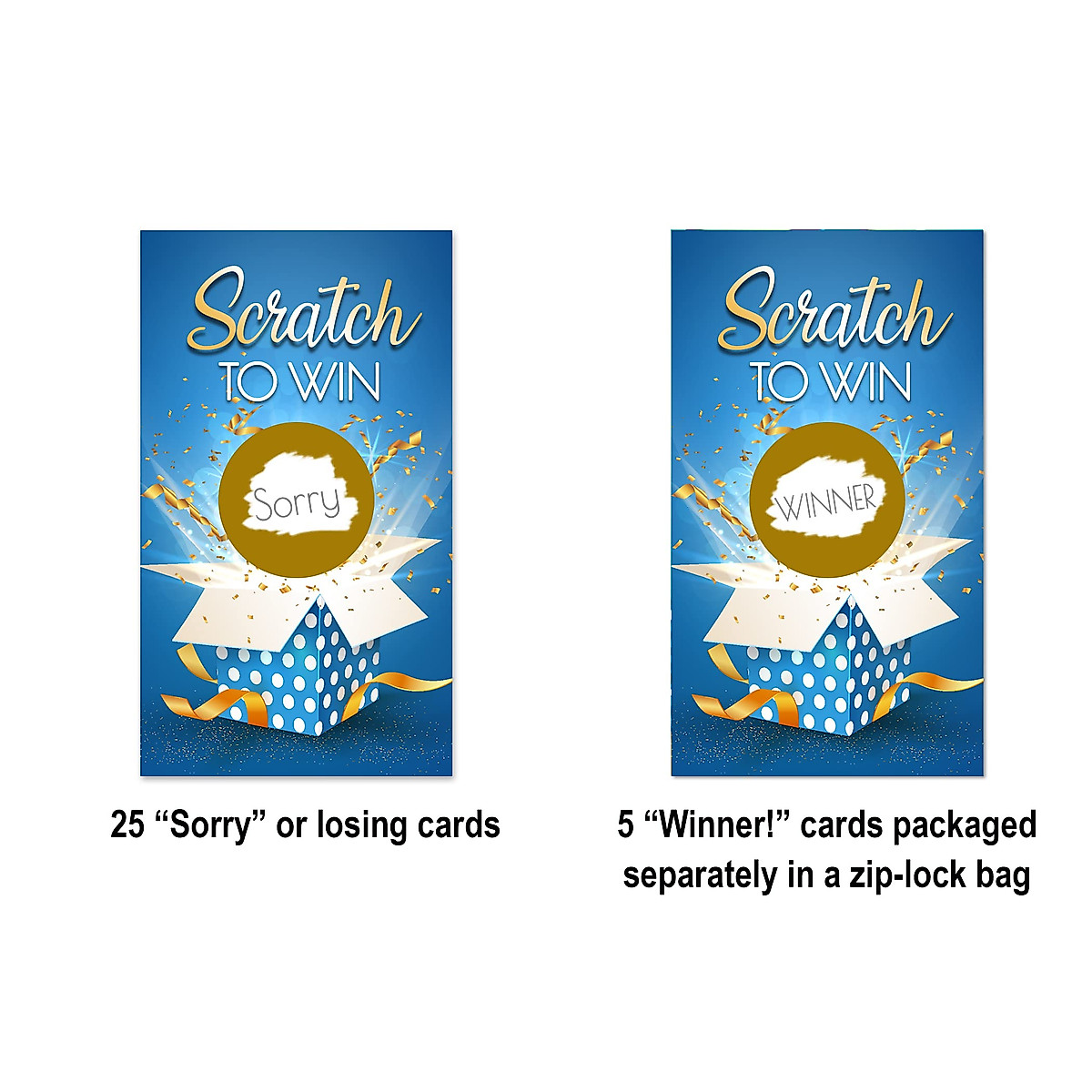 Generic What’s in The BoxScratch Off Cards-(30 Pack)-Birthday Party Scratch Off Tickets-Bridal Shower-Holiday Scratch Off-Customer and Employee Appreciation-Christmas Scratch Off