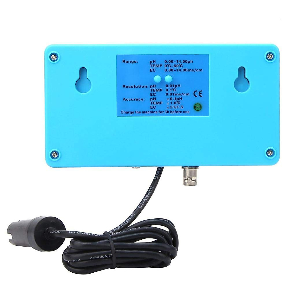 Digital Multiparameter 5 in 1 Temperature Meter Water Quality Tester Temp EC CF with LCD Display for Food Processing and Aquarium(US Plug 110V)