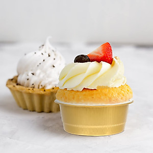 Hemoton 10pcs Boxes Foil Cake Bowls Dessert Baking Cups Disposable Foil Ramekins Disposable Ramekins Pie Tins Round Baking Pan Multi-Function Cake Container Aluminum Foil Commercial Pizza