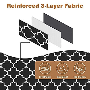 HomeHacks Storage Clothing Storage Bags, Storage Box Clothes Organizer with Clear Windows, Sturdy Handles Clothing Storage for Cloth, Toy, Bedding Storage, 2-Pack,Clover Black